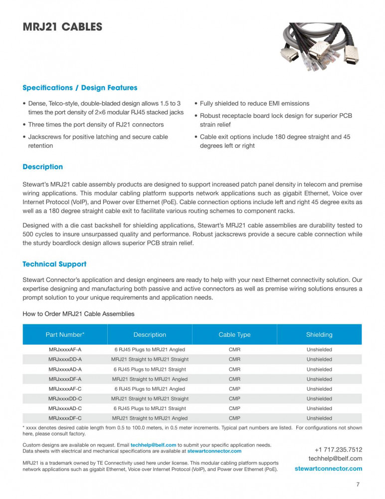 Bel Fuse Stewart Connector catalog page 7