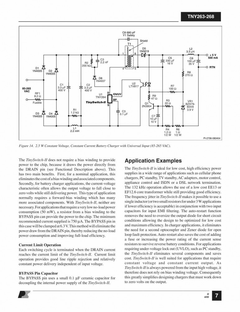 TNY268PN technical document page 7