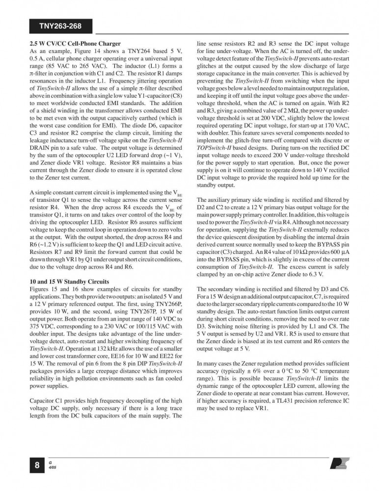 TNY268PN technical document page 8