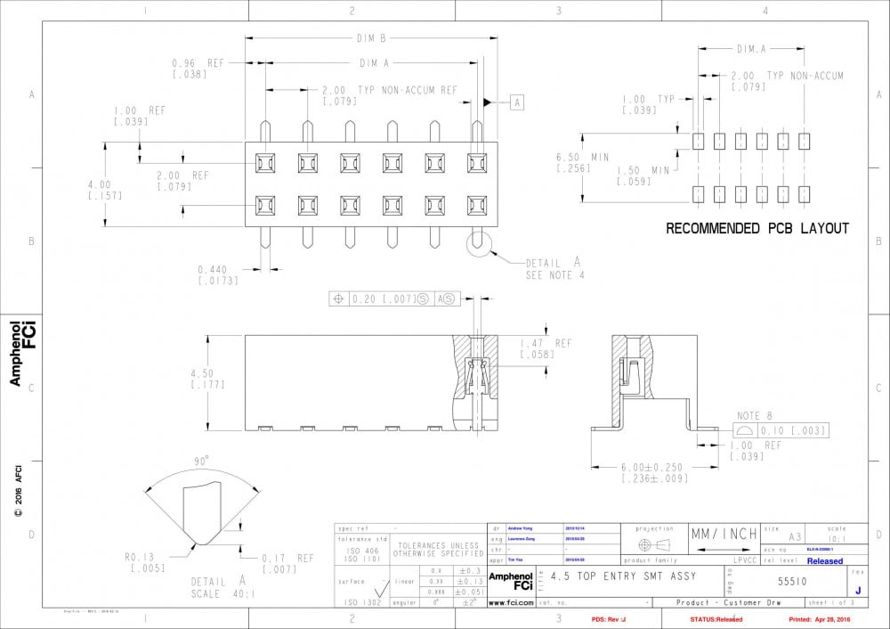Amphenol 55510 drawing page 1