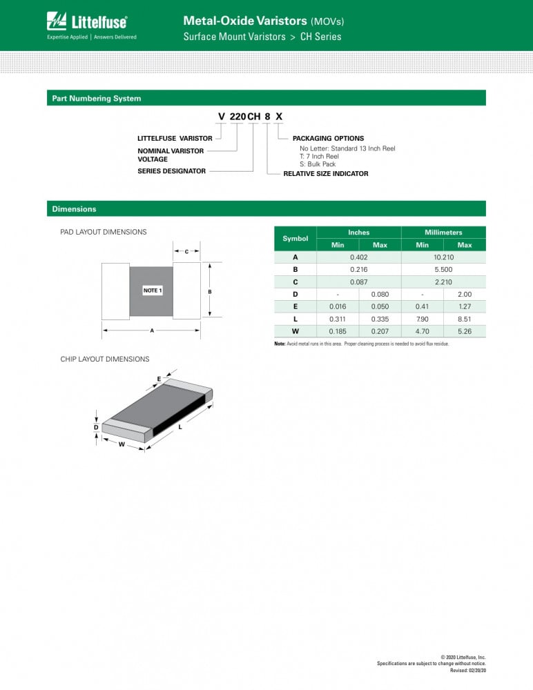 Littelfuse CH Series datasheet page 5