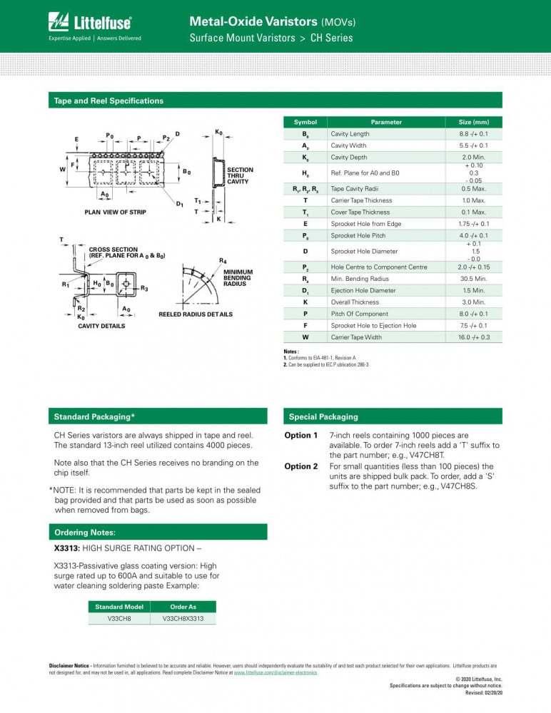 Littelfuse CH Series datasheet page 6