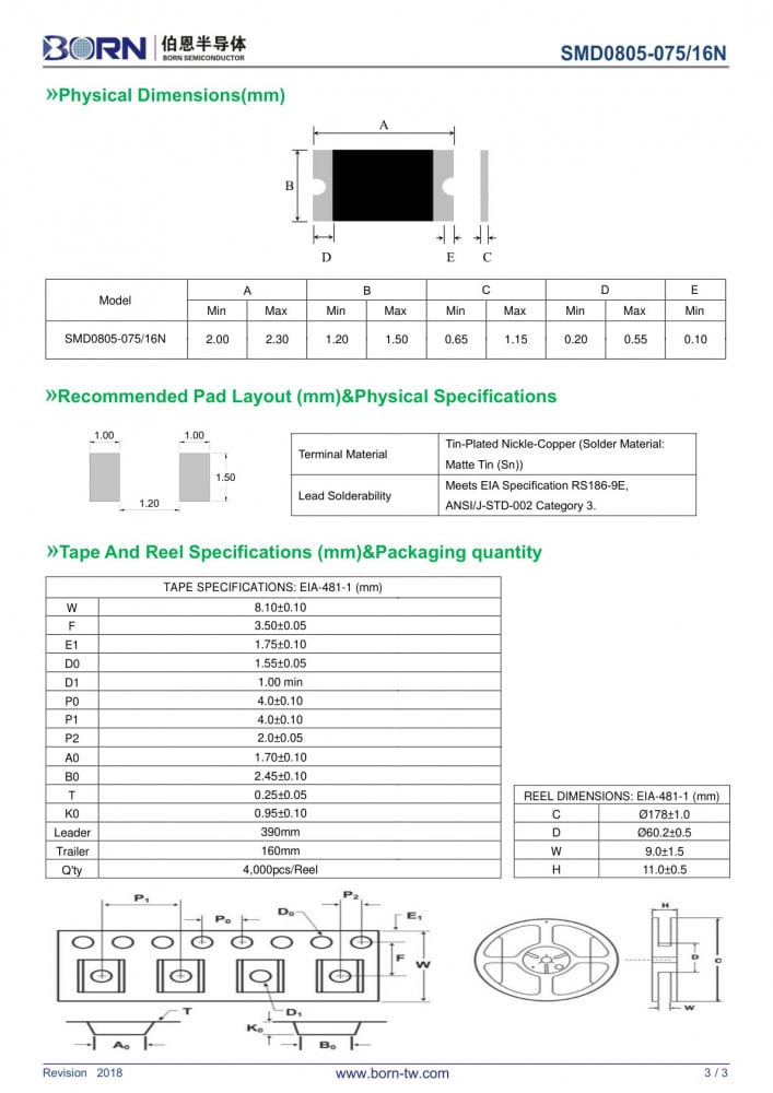 SMD0805-075/16N datasheet page 3
