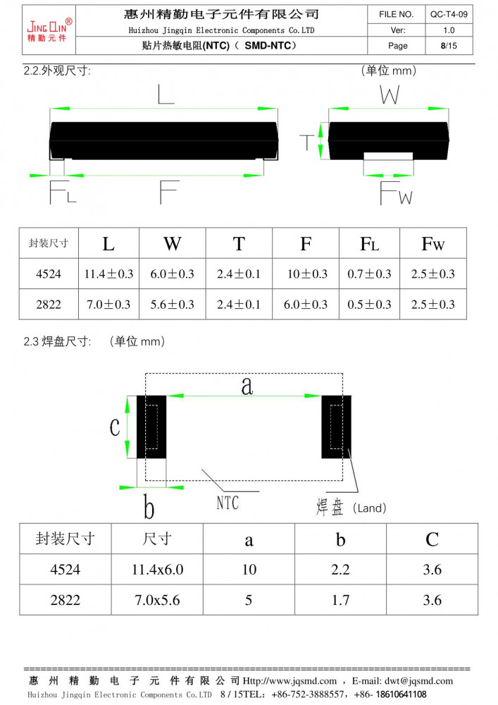 Jingqin datasheet page 8