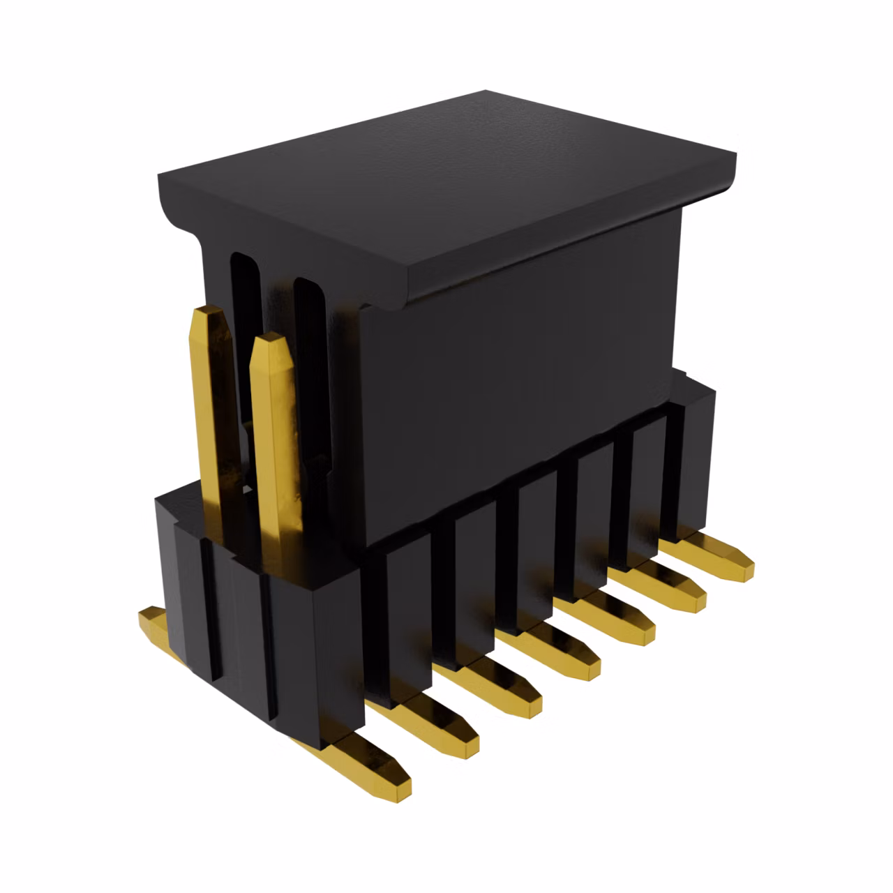 Slim-Grid Header, 14 Circuits, Surface Mount, Vertical, Unshrouded, 0.05µm Overall Gold (Au) Plated, with Pick-and-Place Cap, Tube, Lead-Free for sale