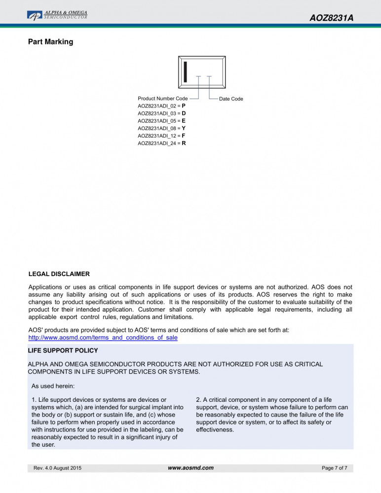 AOZ8231ADI-12 datasheet page 7