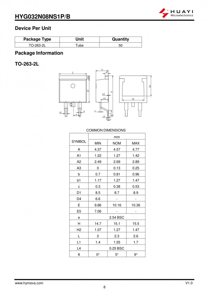 HYG032N08NS1P datasheet page 8