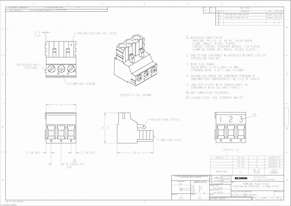 TE Connectivity 282807-4 technical drawing preview