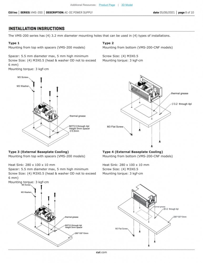 VMS-200 datasheet page 8