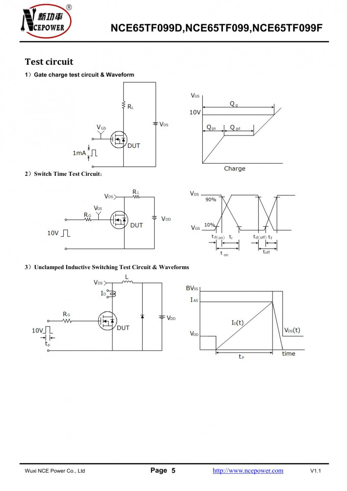 NCE65TF099F datasheet page 5