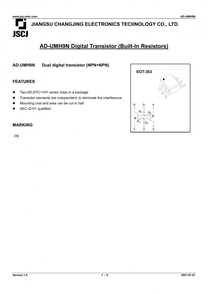 AD-UMH9N datasheet page 1