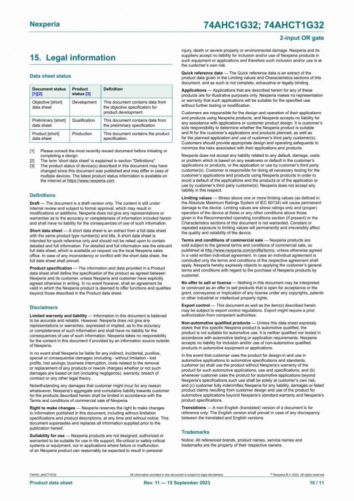 74AHCT1G32 datasheet page 10