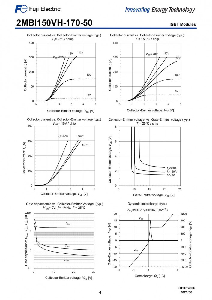 2MBI150VH-170-50 datasheet page 4
