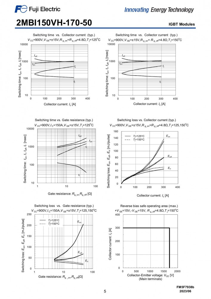 2MBI150VH-170-50 datasheet page 5