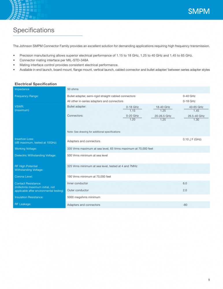 Johnson SMP3 catalog page 9