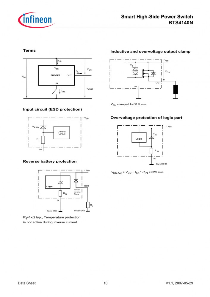 BTS4140N datasheet page 10