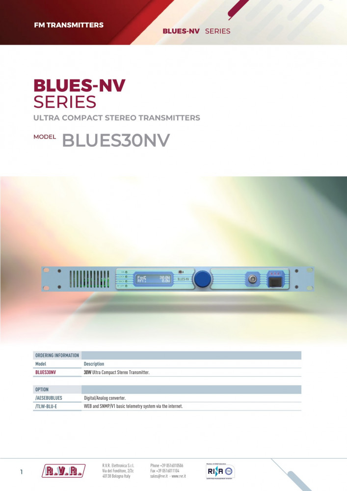 BLUES30NV technical document, page image 1