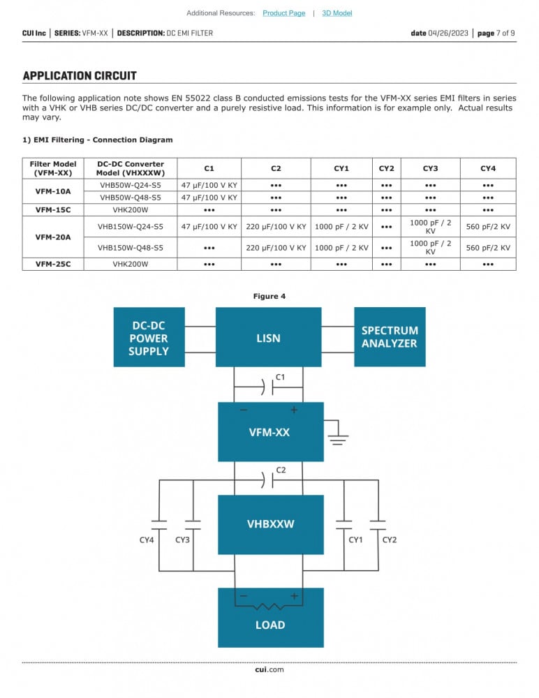CUI VFM-15C datasheet page 7
