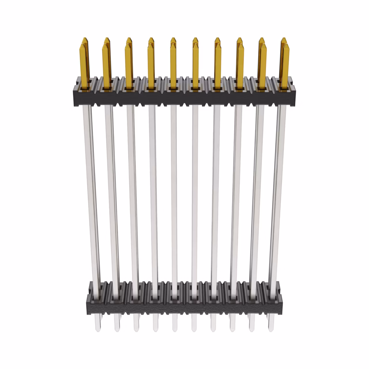 Milli-Grid Header, Dual Row, Dual Body, Through Hole, Vertical, 20 Circuits, 0.75µm Gold (Au) Selective Plating, 24.00mm Stacking Height, Tray, Lead-Free for sale