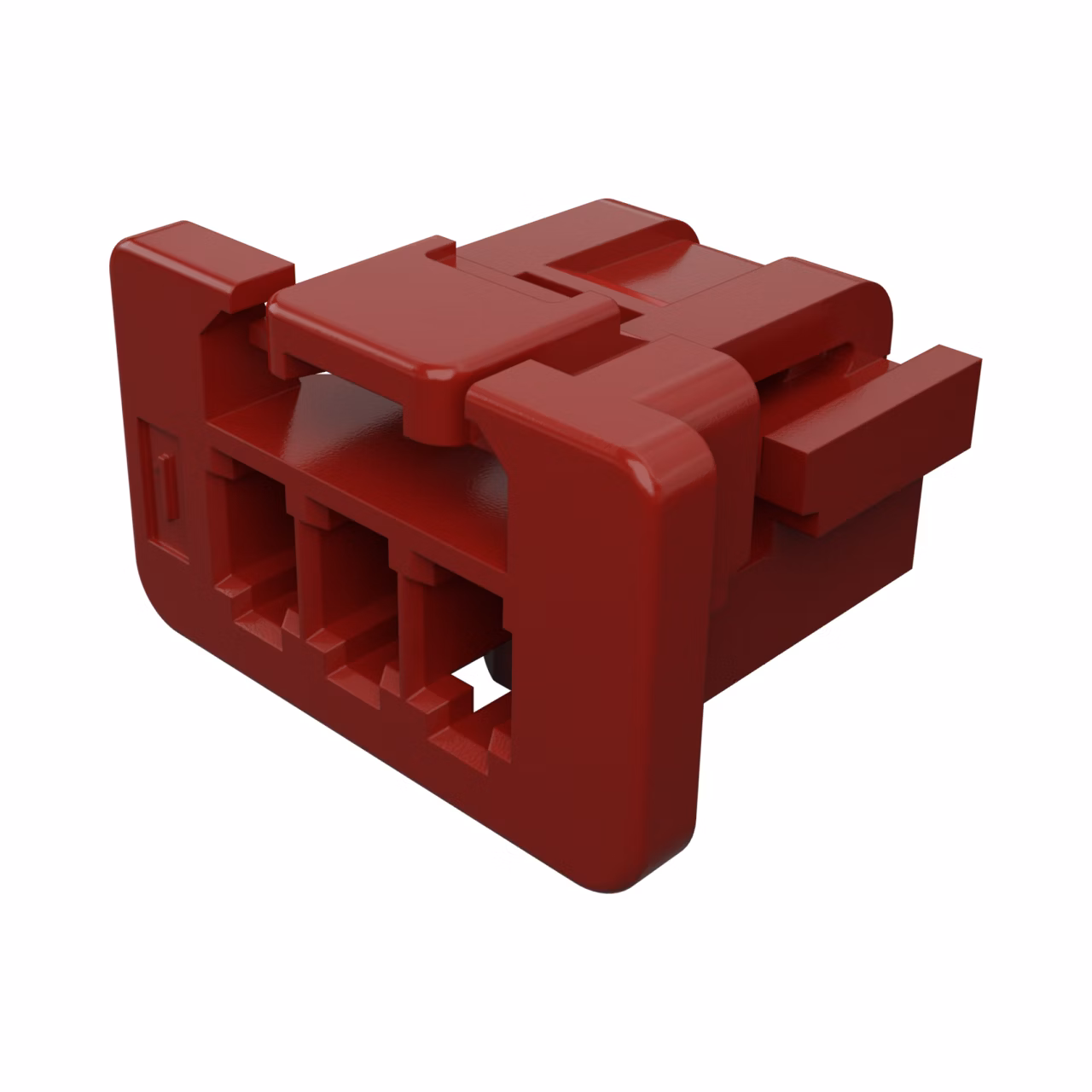 DuraClik ISL Wire-to-Board Receptacle Housing, Single Row, Red, 3 Circuits for sale