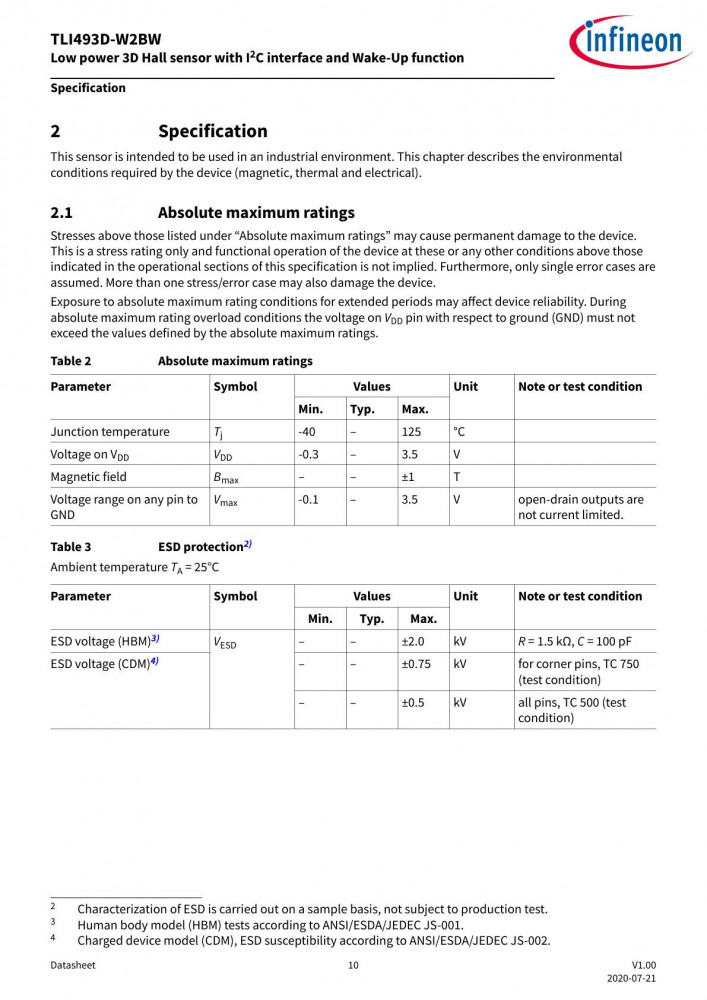 TLI493DW2BWA3XTSA1 datasheet page 10