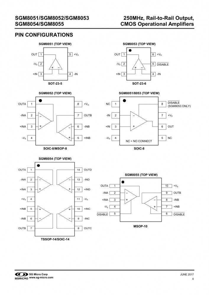 SGM8051 datasheet page 4