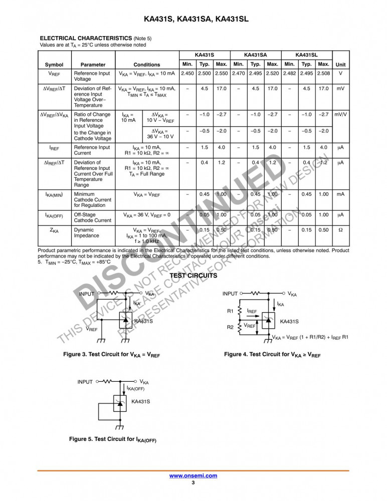 KA431SA datasheet page 3