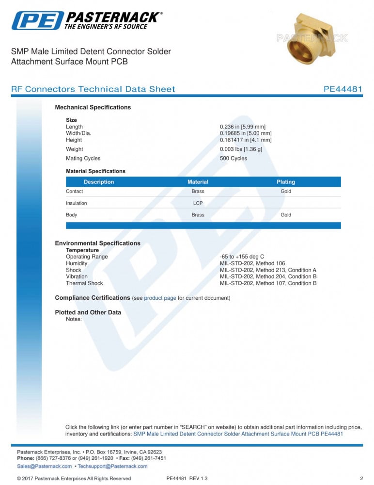 PE44481 datasheet page 2