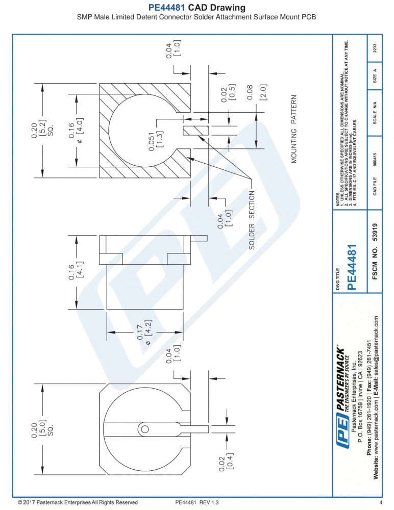 PE44481 datasheet page 4