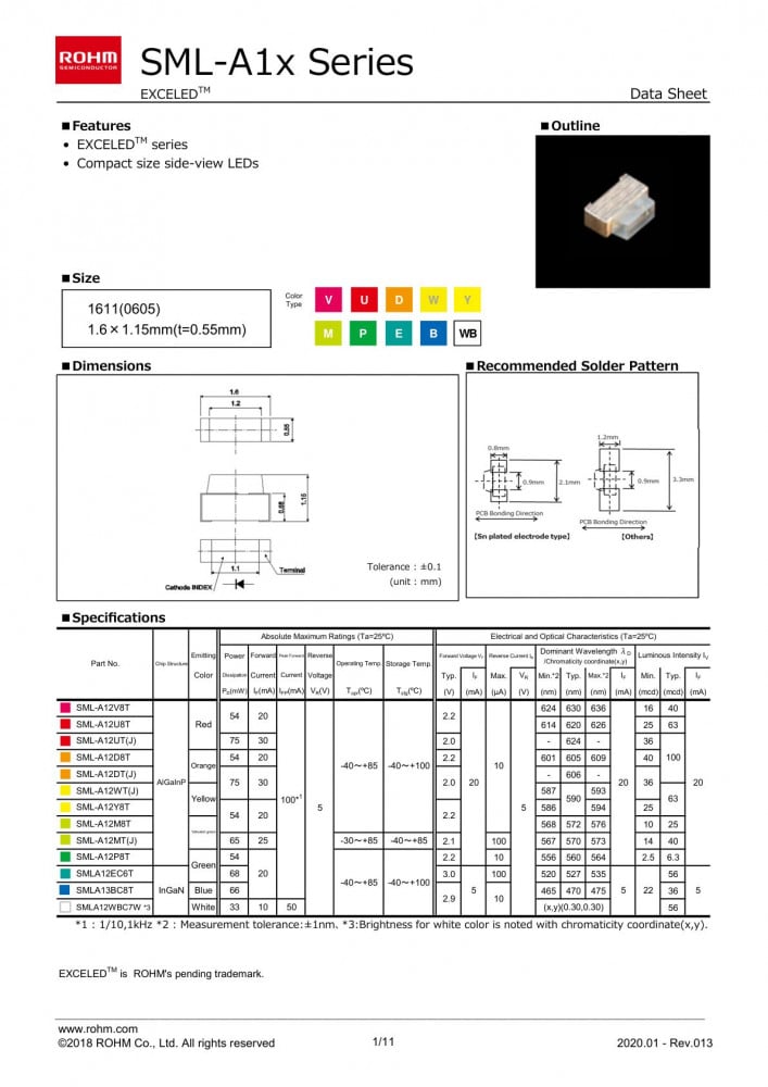 ROHM datasheet page 1