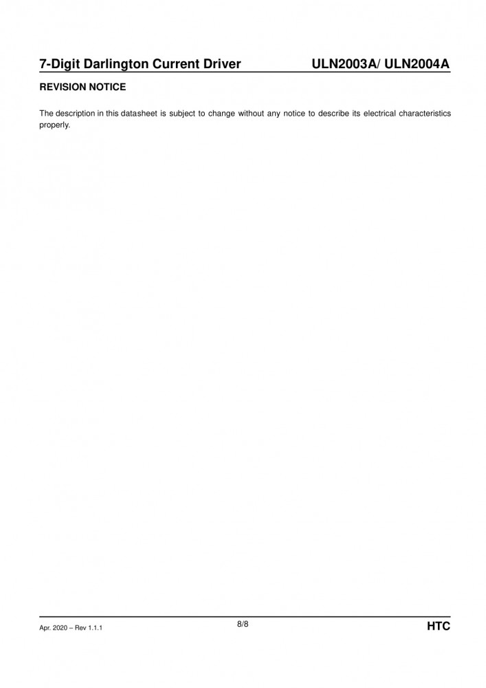ULN2004AN datasheet page 8