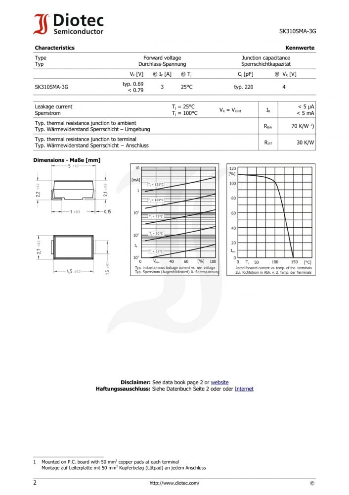 DIOTEC rectifier diode datasheet page 2