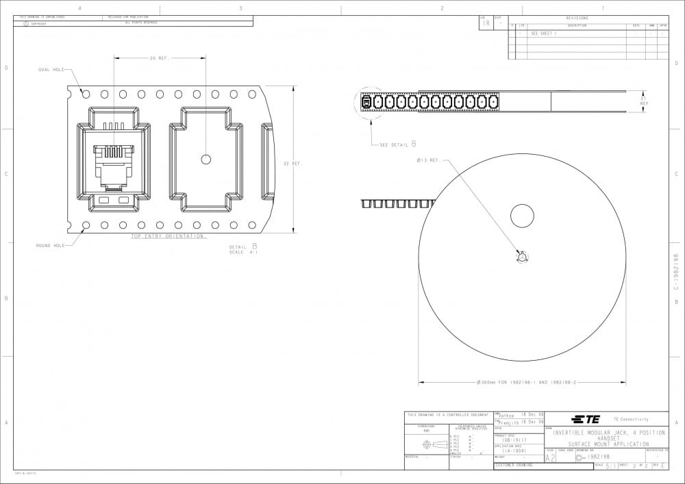 TE Connectivity 1982198-1 technical drawing page 2