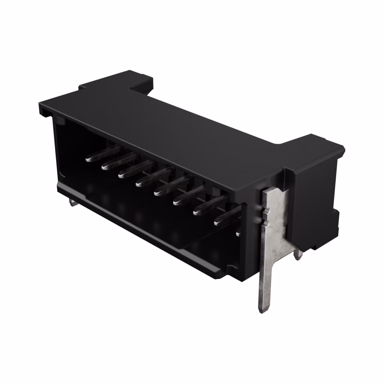 Micro-One Wire-to-Board Header, Right Angle, 2.00mm Pitch, Single Row, Glow-Wire Capable, Through Hole, 9 Circuits, Tin-Bismuth Plating, Black for sale