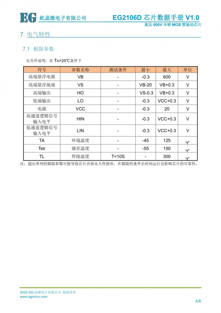 EG2106D datasheet page 7