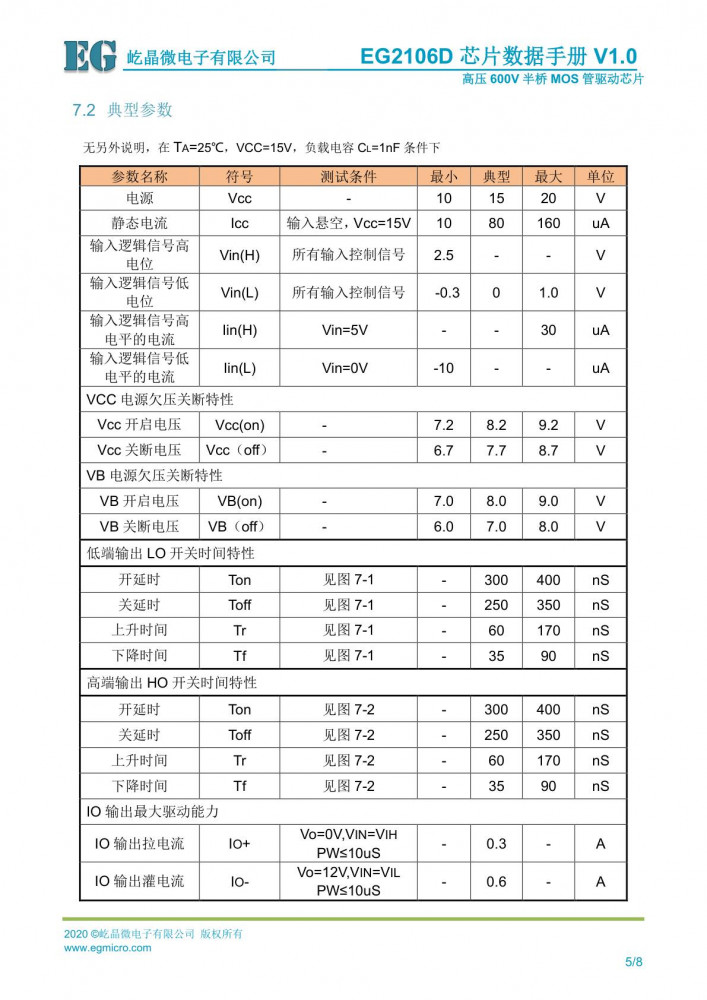 EG2106D datasheet page 8
