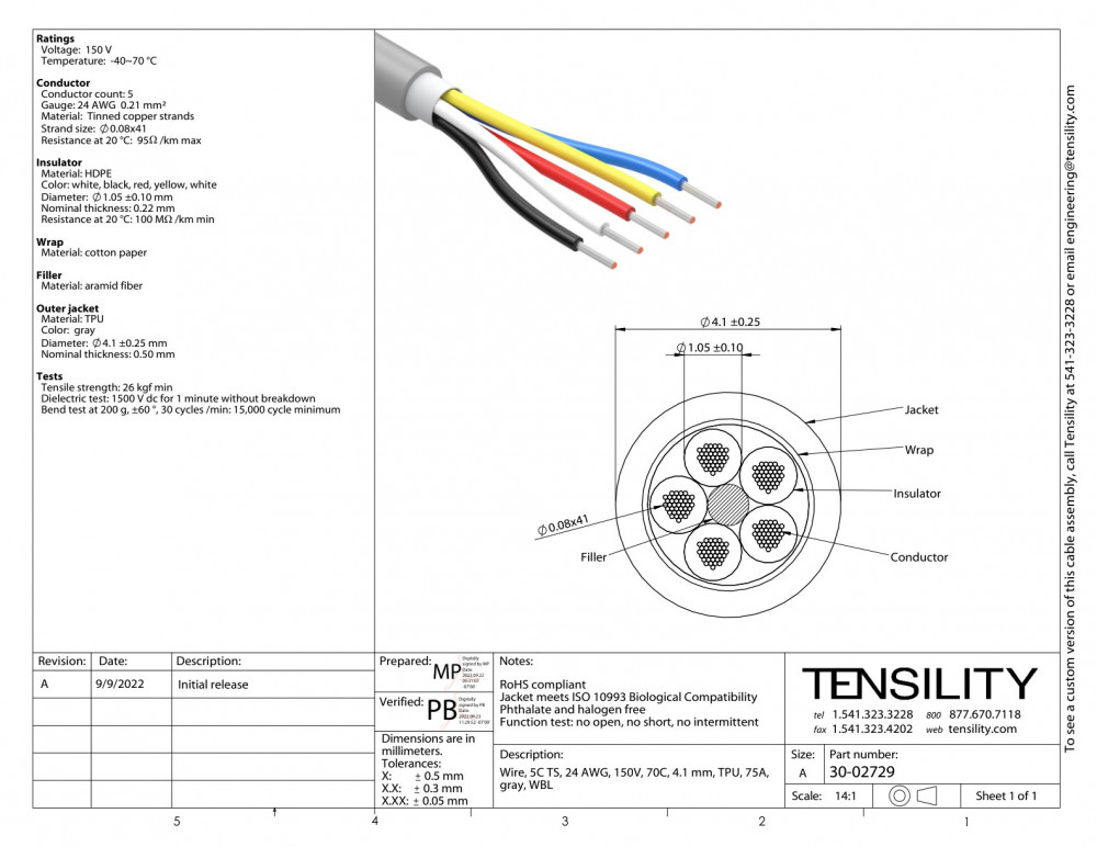 Tensility International 30-02729 product drawing preview