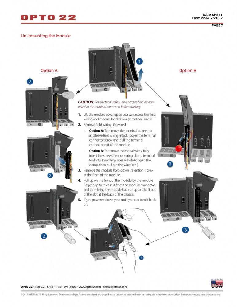 OPTO 22 groov DC input modules datasheet, page 7