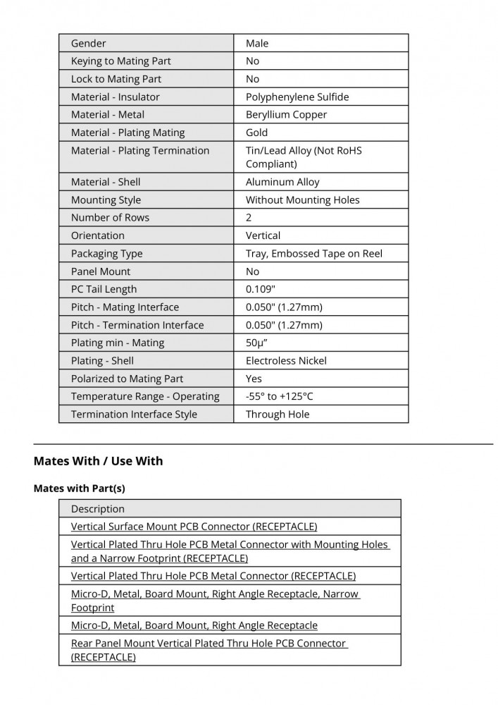 Technical document page 2 for MK-232-025-125-0000-E2Q