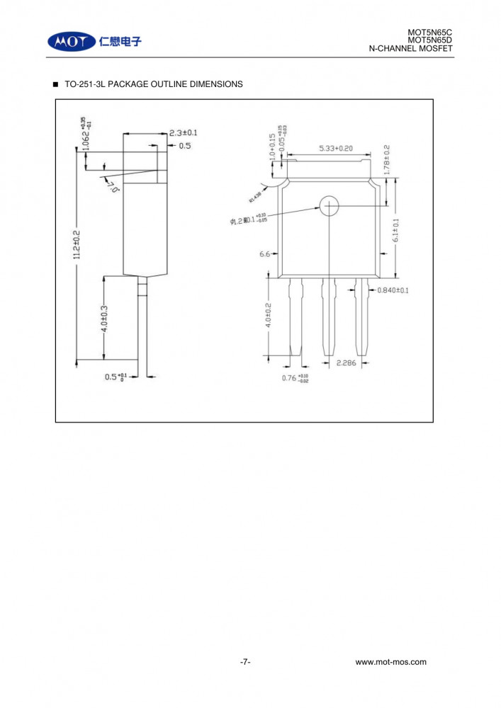 MOT5N65C datasheet page 7