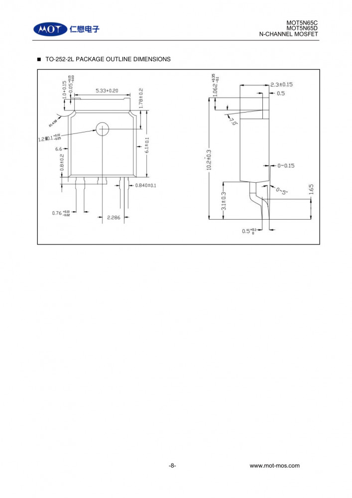 MOT5N65C datasheet page 8