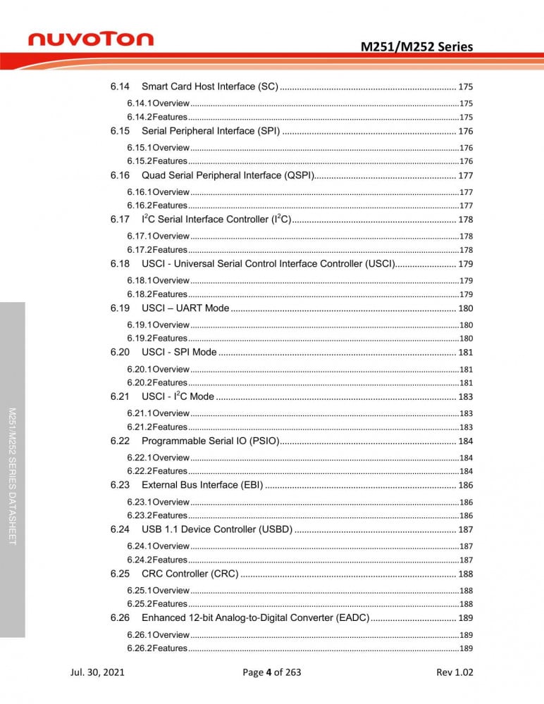 M252 series datasheet page 4