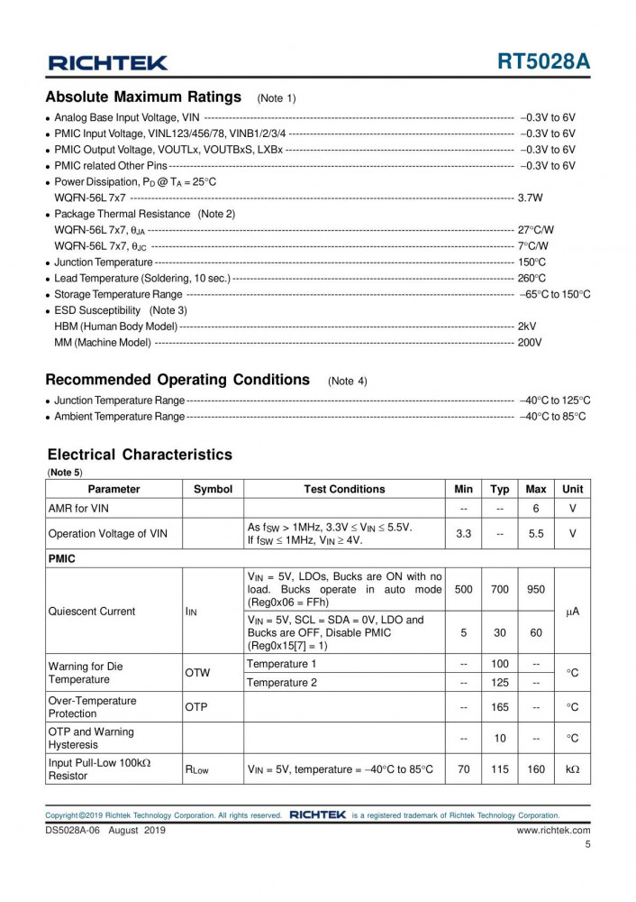 RT5028A technical document page 5