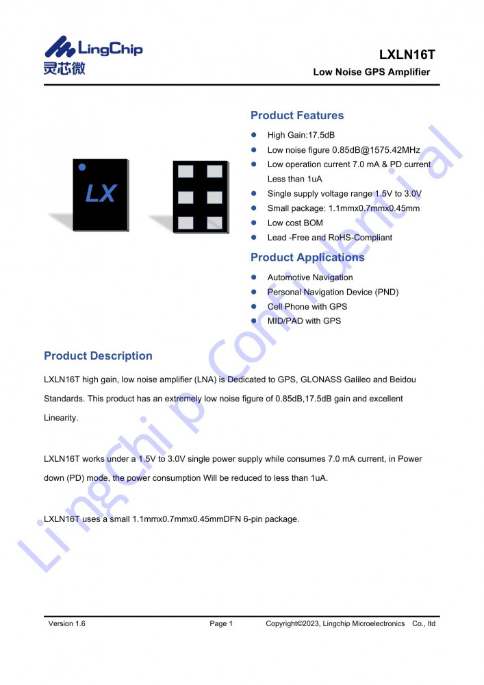 LXLN16T datasheet page 2
