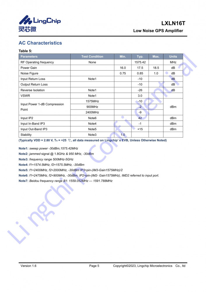 LXLN16T datasheet page 6
