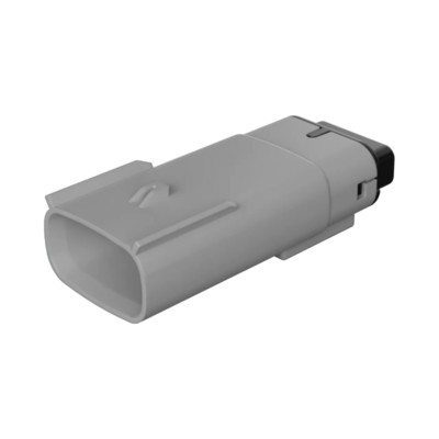 MX150 Mat-Sealed Male Connector Assembly, Single Row, 4 Circuits, Keying  Option D, Stone Gray for sale