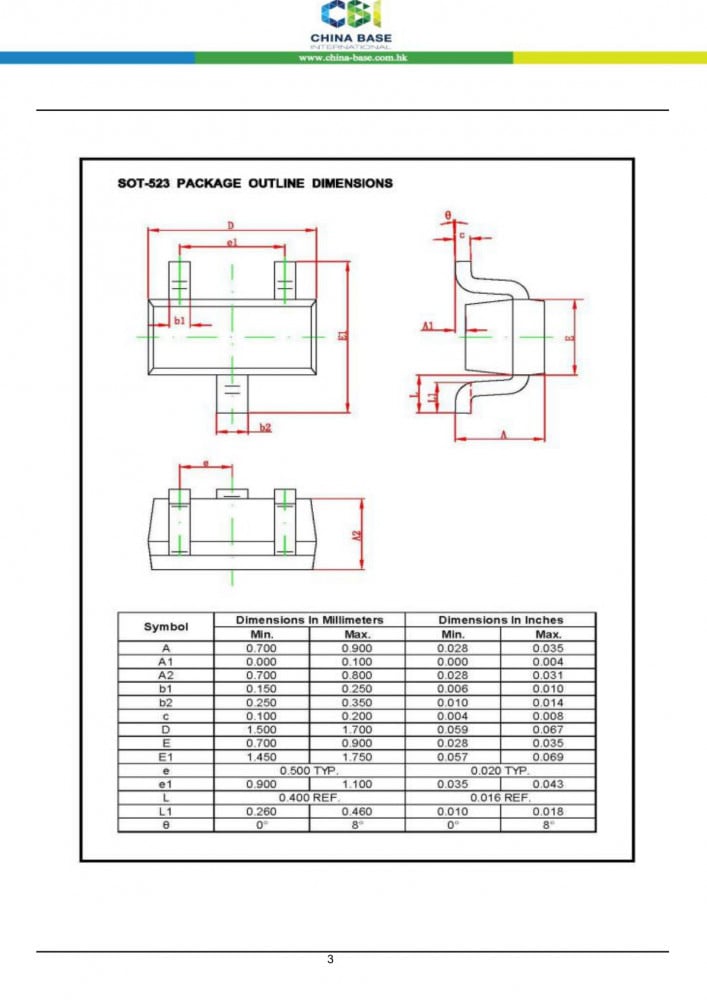 CBI BAS70T datasheet page 3