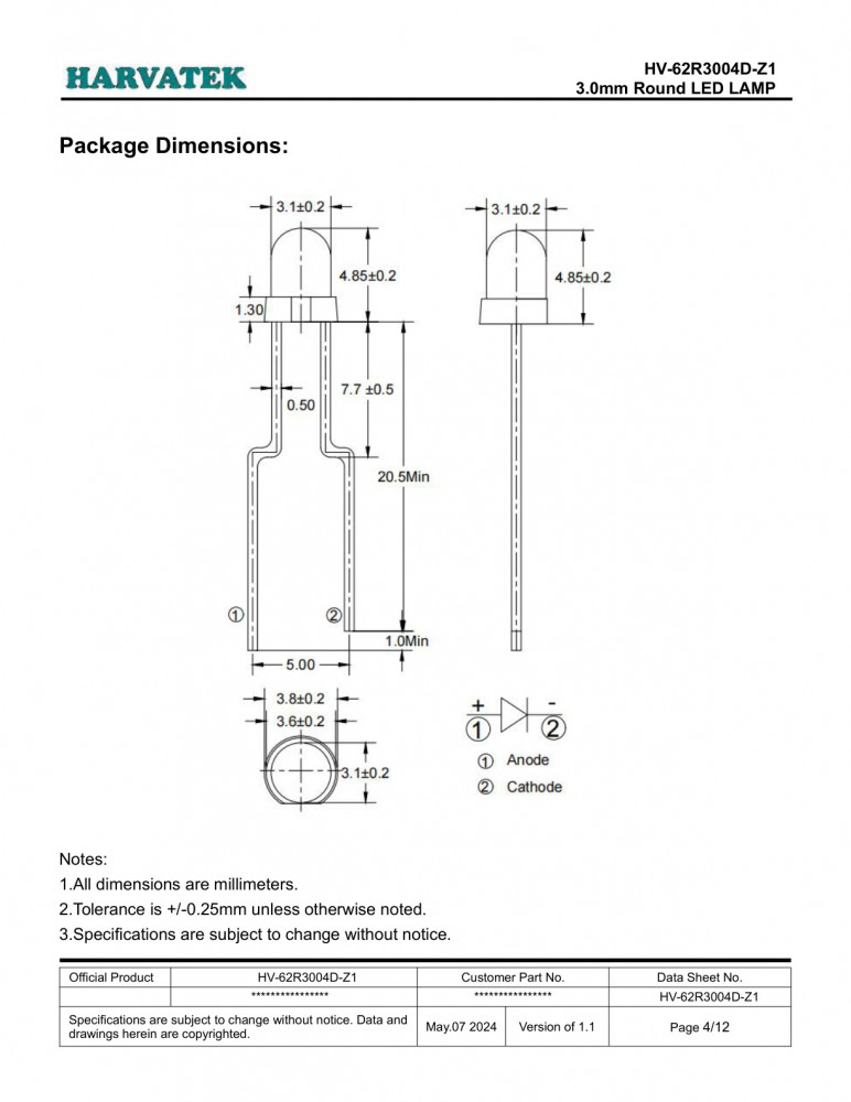 HV-62R3004D-Z1 datasheet page 4