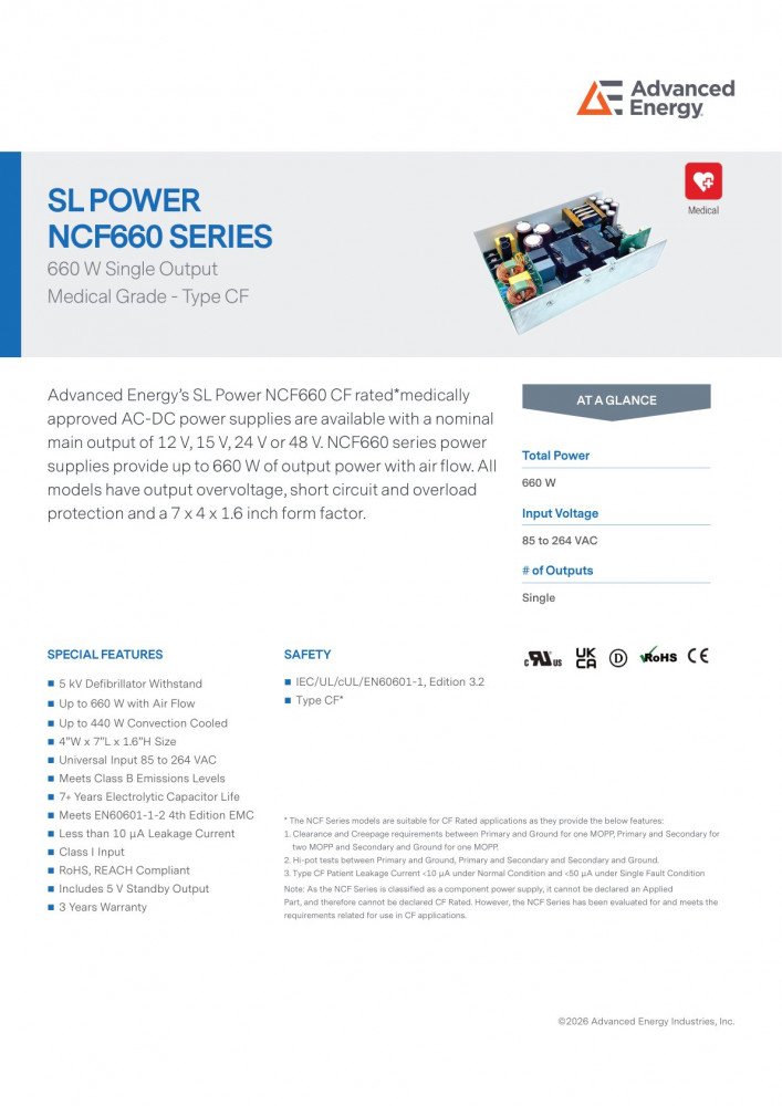 NCF660 series documentation page 1