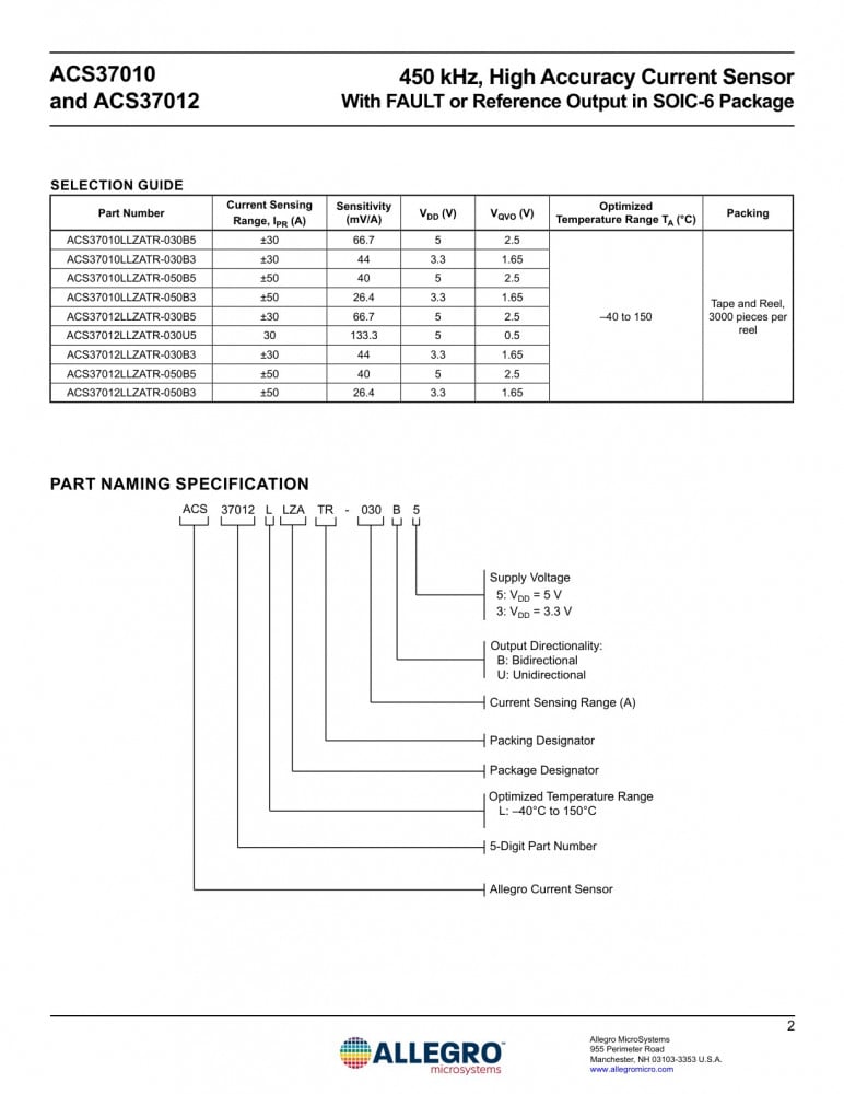 ACS37010 datasheet page 2